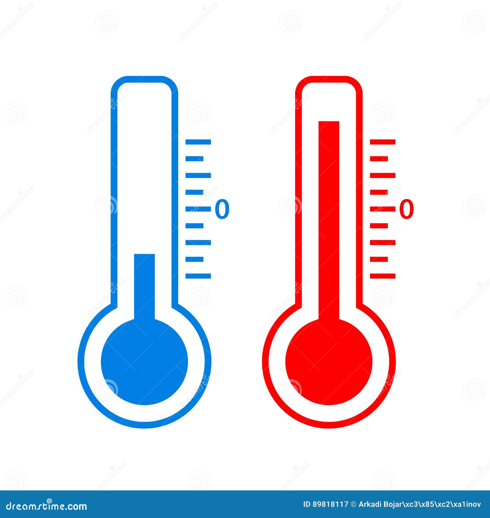 Ícone Frio E Quente Do Vetor Da Temperatura Ilustração do Vetor ...