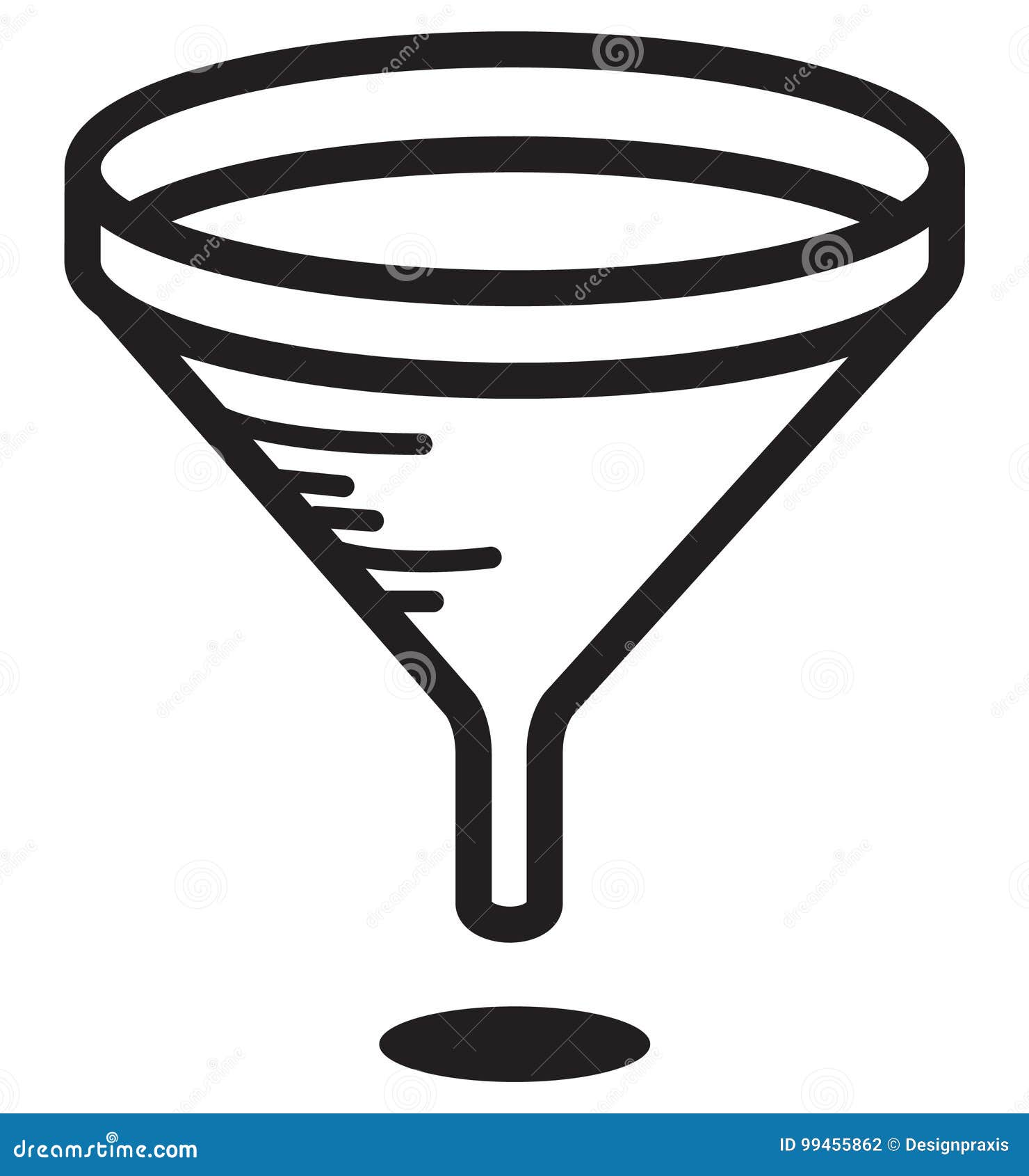 Ícone - funil - ilustração ilustração do vetor. Ilustração de corte ...