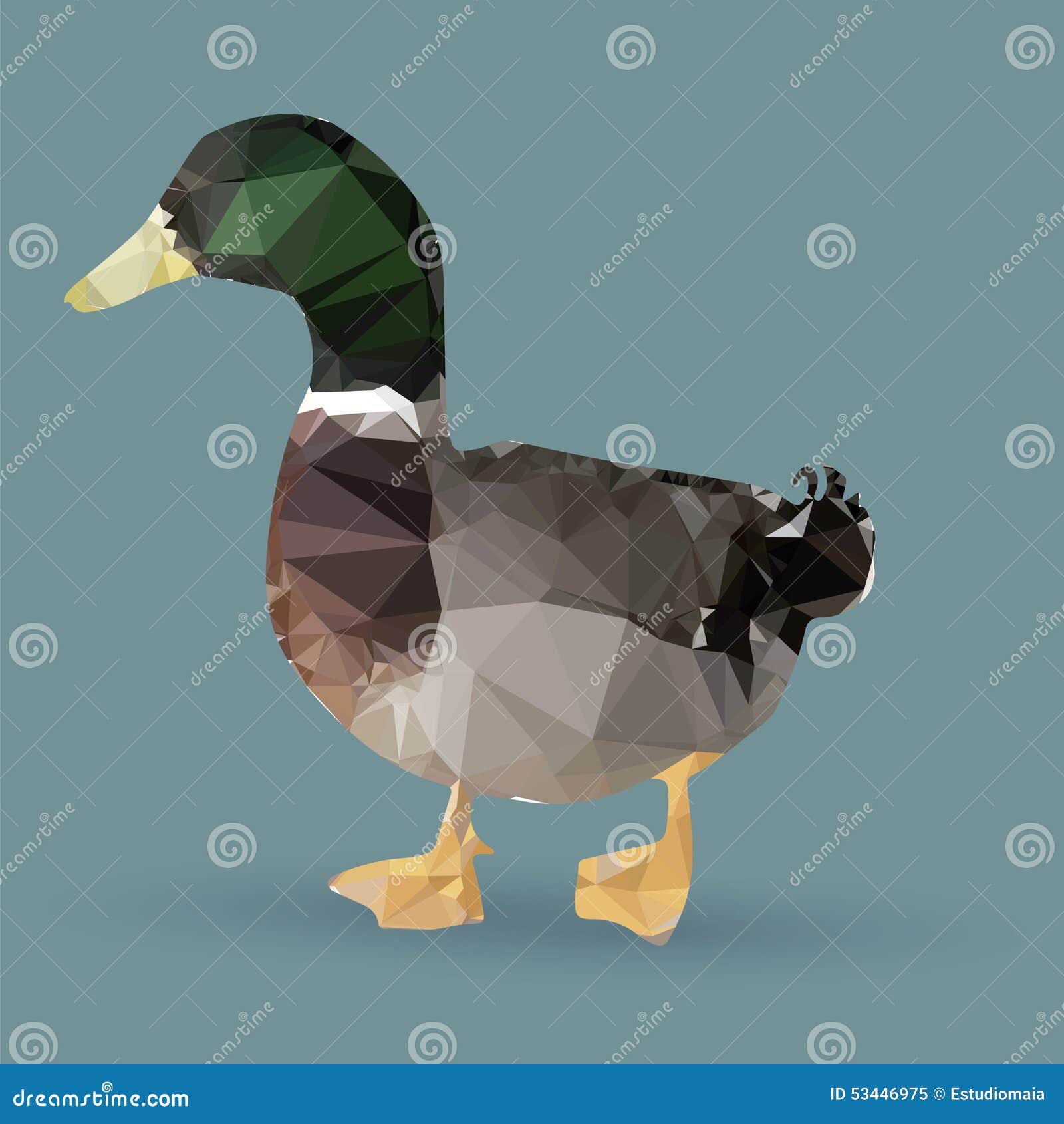 Ícone geométrico do pato ilustração do vetor. Ilustração de geométrico ...