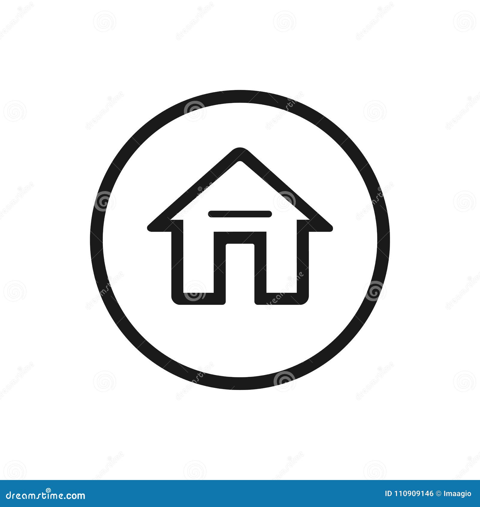 Ícone Home Em Um Fundo Branco Ilustração do Vetor - Ilustração de linha ...