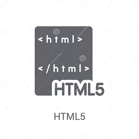 Ícone HTML5 ilustração do vetor. Ilustração de clique - 131194670