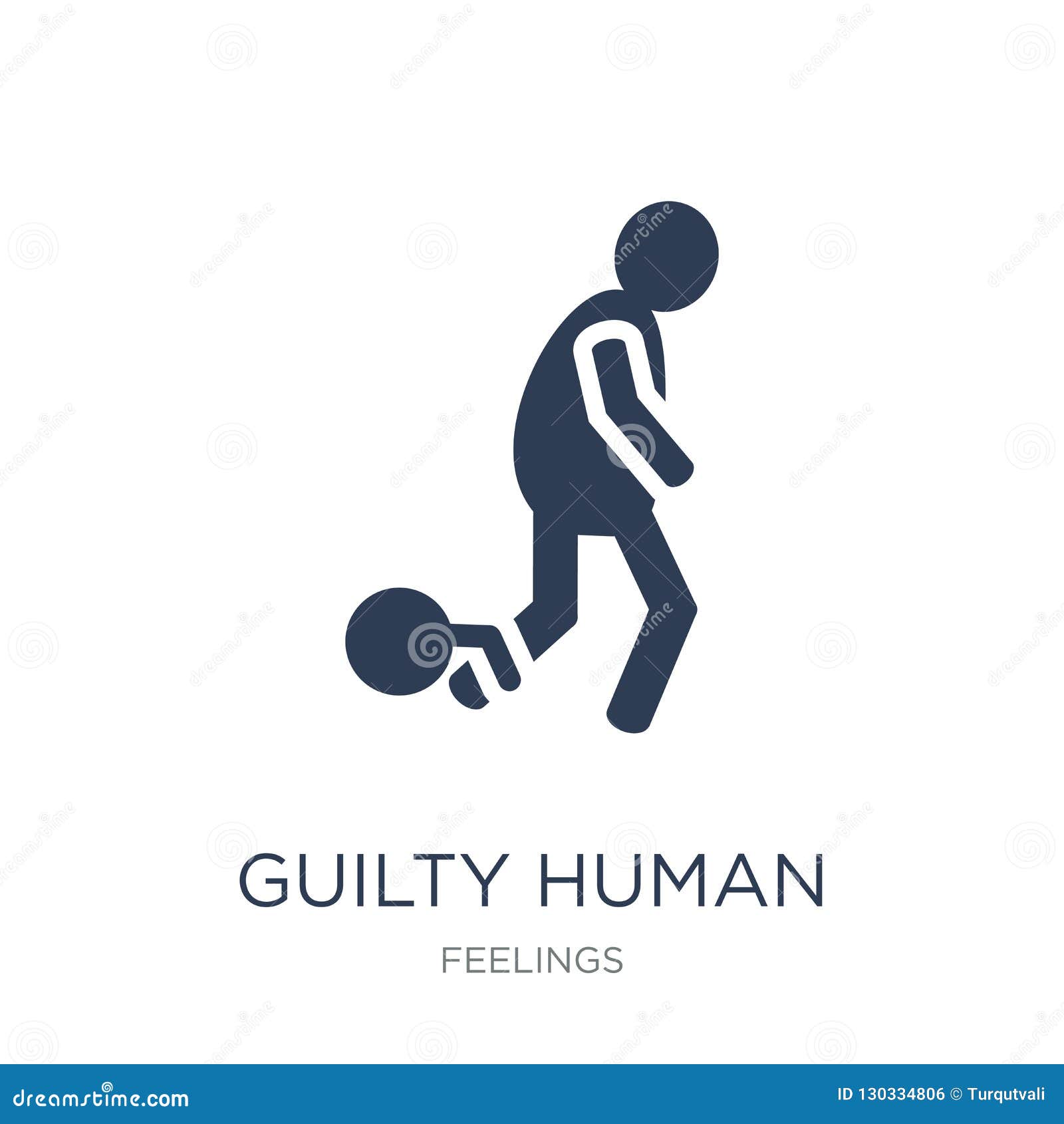 ícone Humano Culpado Ícone Humano Culpado Do Vetor Liso Na Moda No ...