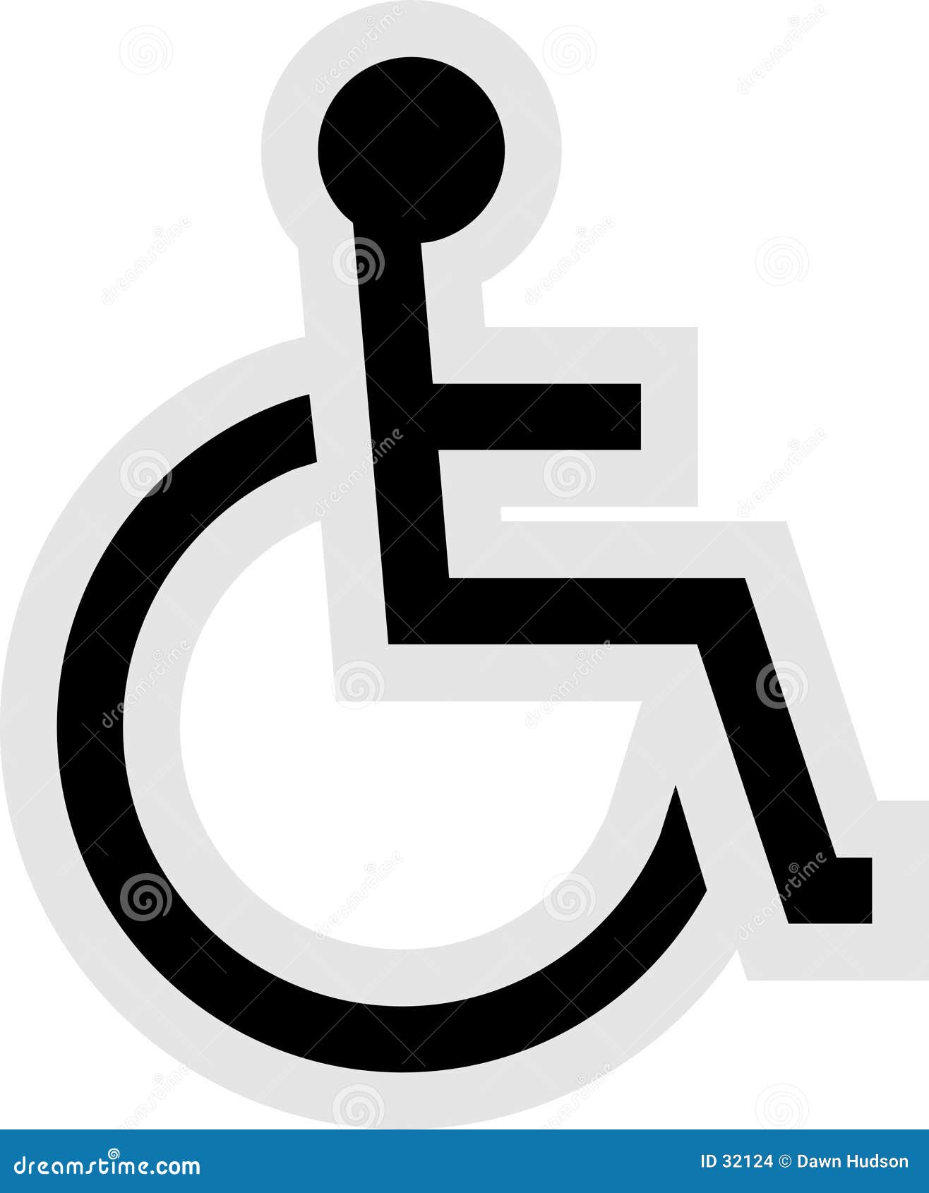 Ícone incapacitado ilustração do vetor. Ilustração de sinal - 32124