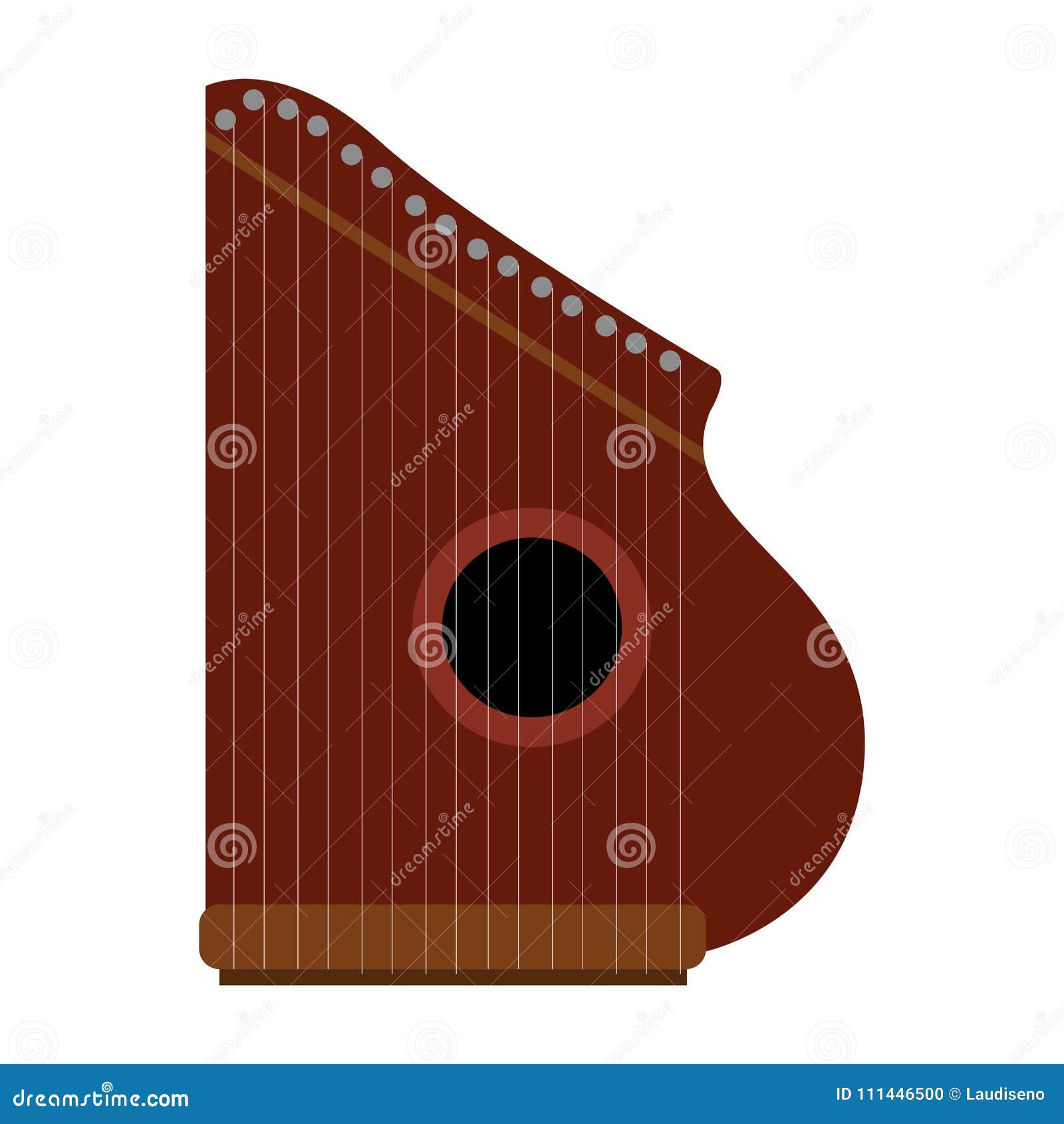 Ícone Isolado Da Cítara Instrumento Musical Ilustração do Vetor ...