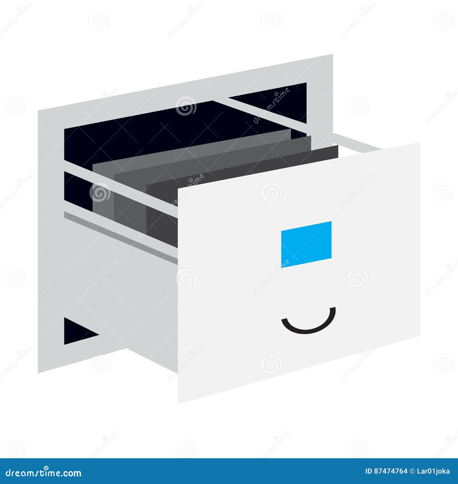 Ícone isolado da gaveta ilustração do vetor. Ilustração de arquivo ...