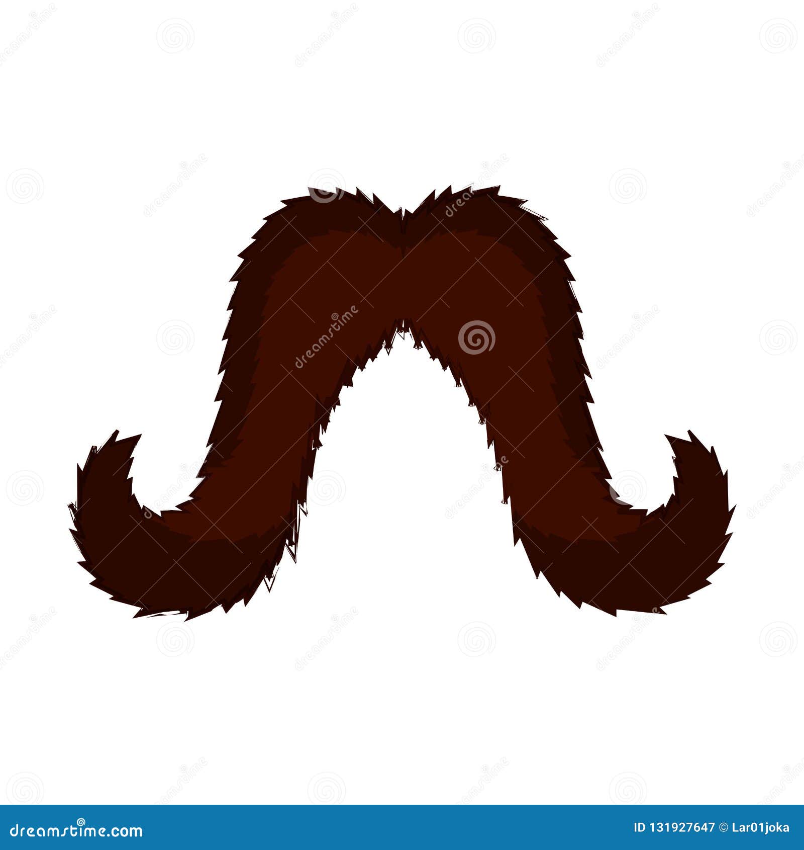 Ícone isolado do bigode ilustração do vetor. Ilustração de preto ...