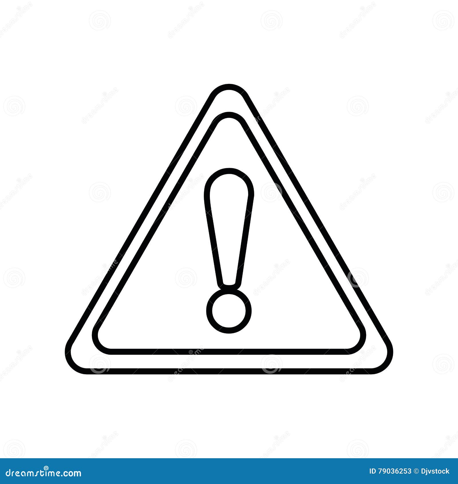 Ícone Isolado Do Triângulo Símbolo Alerta Ilustração do Vetor ...