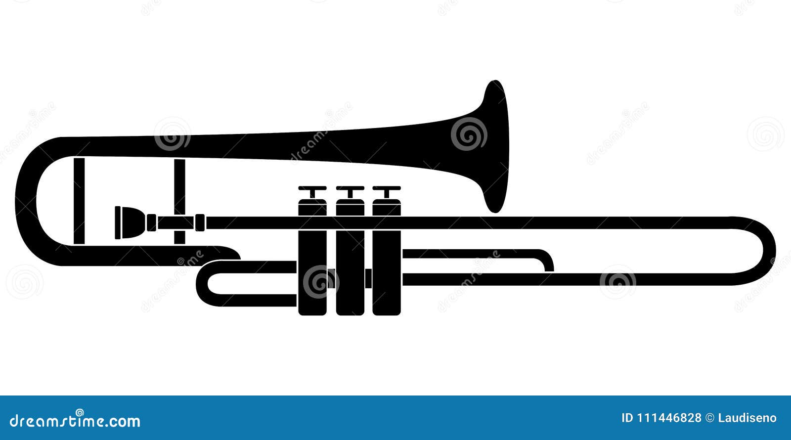 Ícone Isolado Do Trombone Instrumento Musical Ilustração do Vetor ...