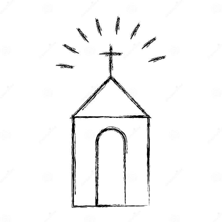 Ícone isolado igreja ilustração do vetor. Ilustração de casa - 92061128