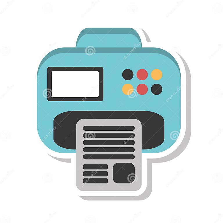 Ícone Isolado Original Da Impressora Ilustração do Vetor - Ilustração ...