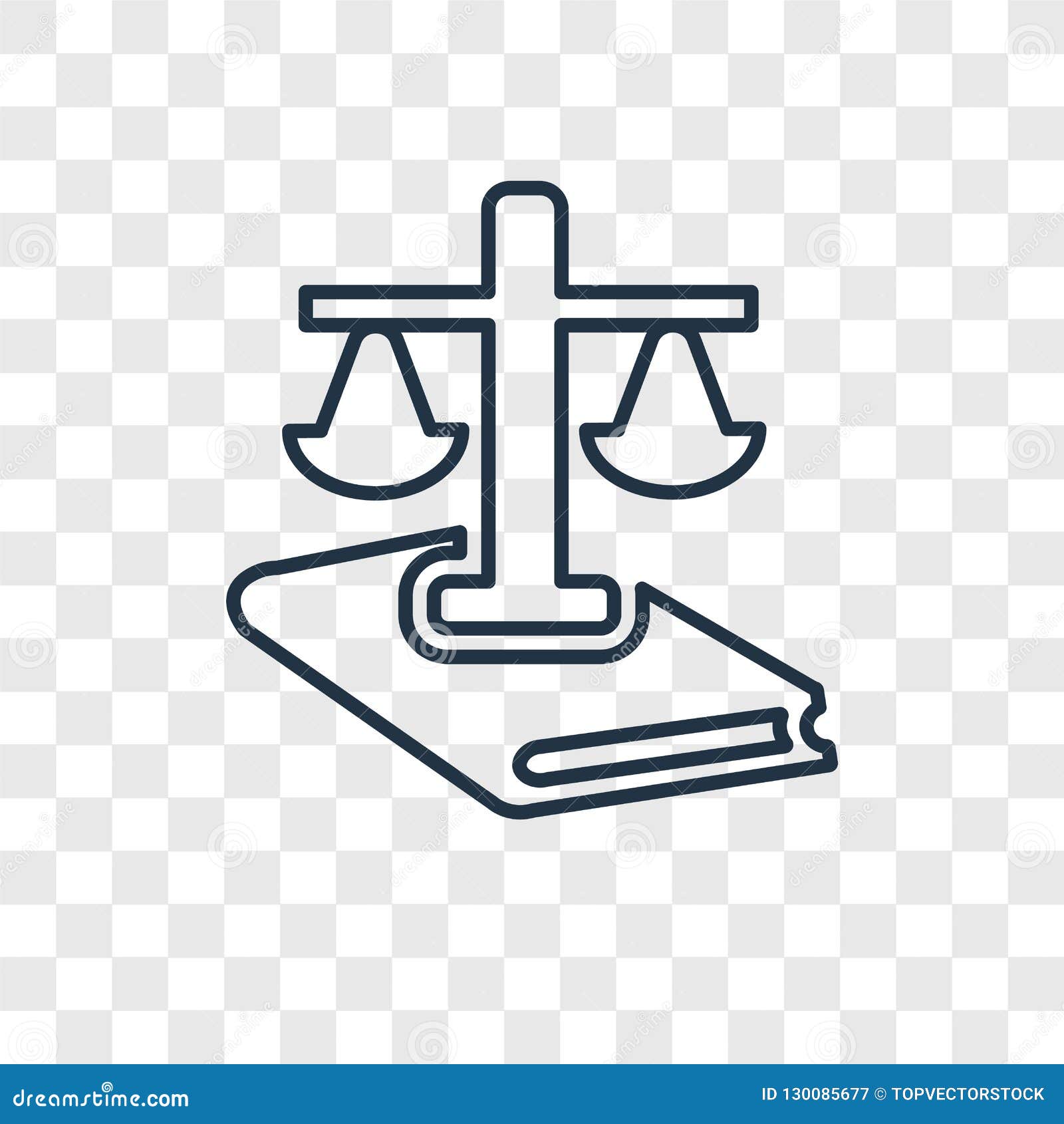 Ícone Linear Do Vetor Do Conceito Da Lei Isolado No Backgroun ...