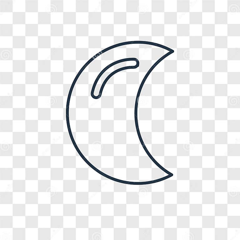 Ícone Linear Do Vetor Do Conceito Da Lua Isolado No Backgrou ...