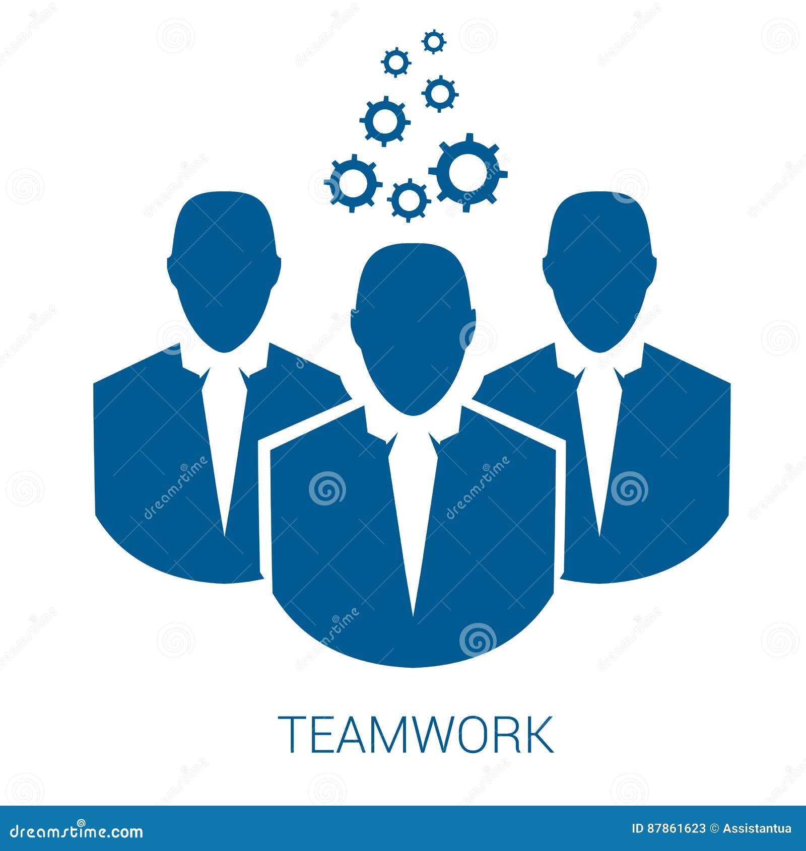 Ícone Liso Azul Do Vetor Dos Trabalhos De Equipa Ilustração do Vetor ...