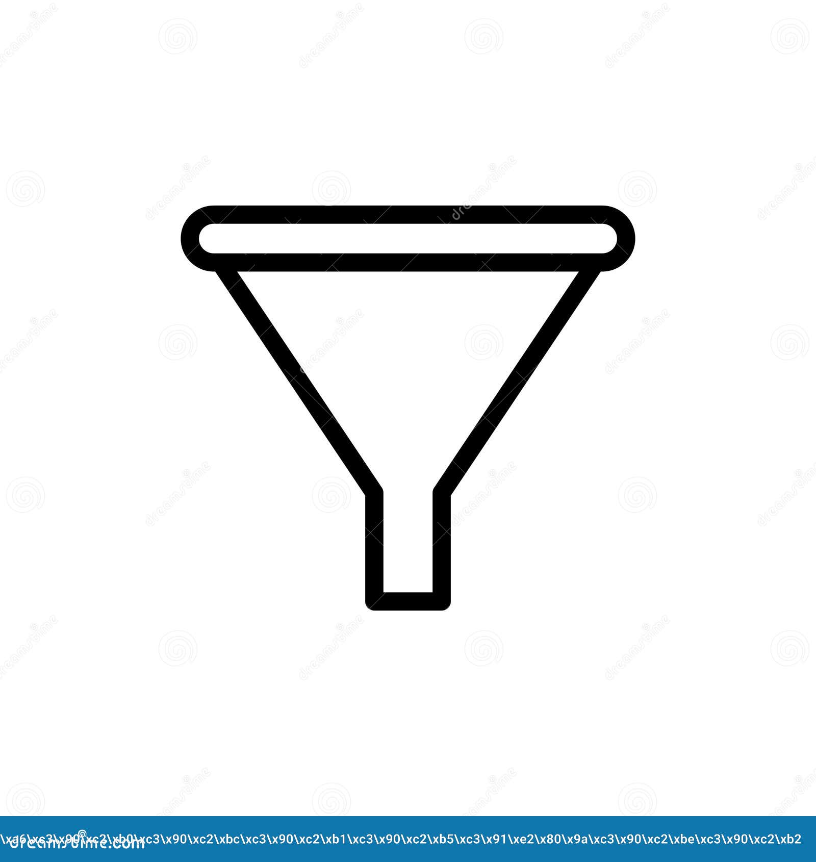 Ícone liso do funil ilustração do vetor. Ilustração de simples - 104373599