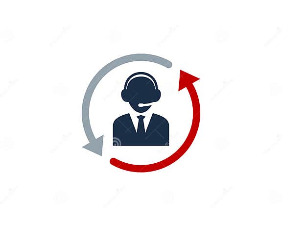 Ícone Logo Design Element Do Centro De Atendimento Ilustração do Vetor ...