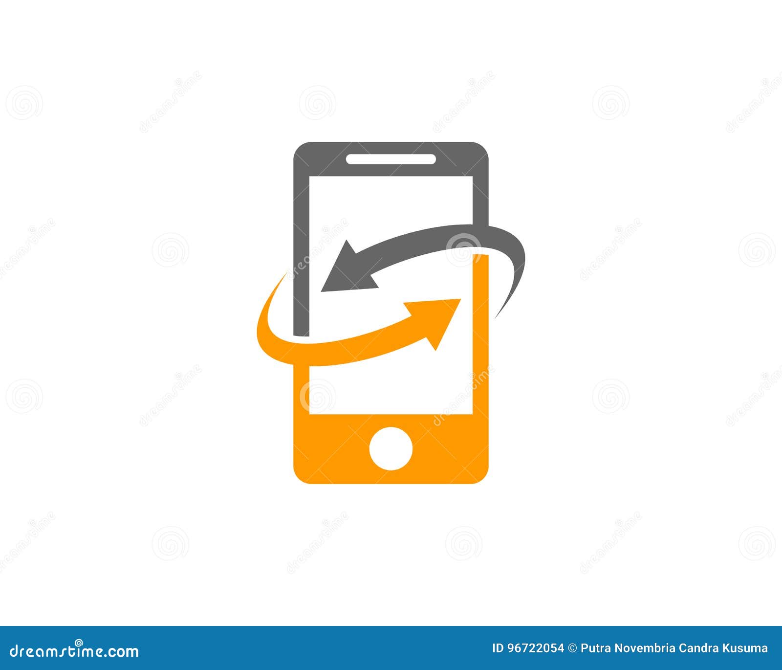 Ícone Logo Design Element Do Telefone Celular Da Parte Ilustração do ...