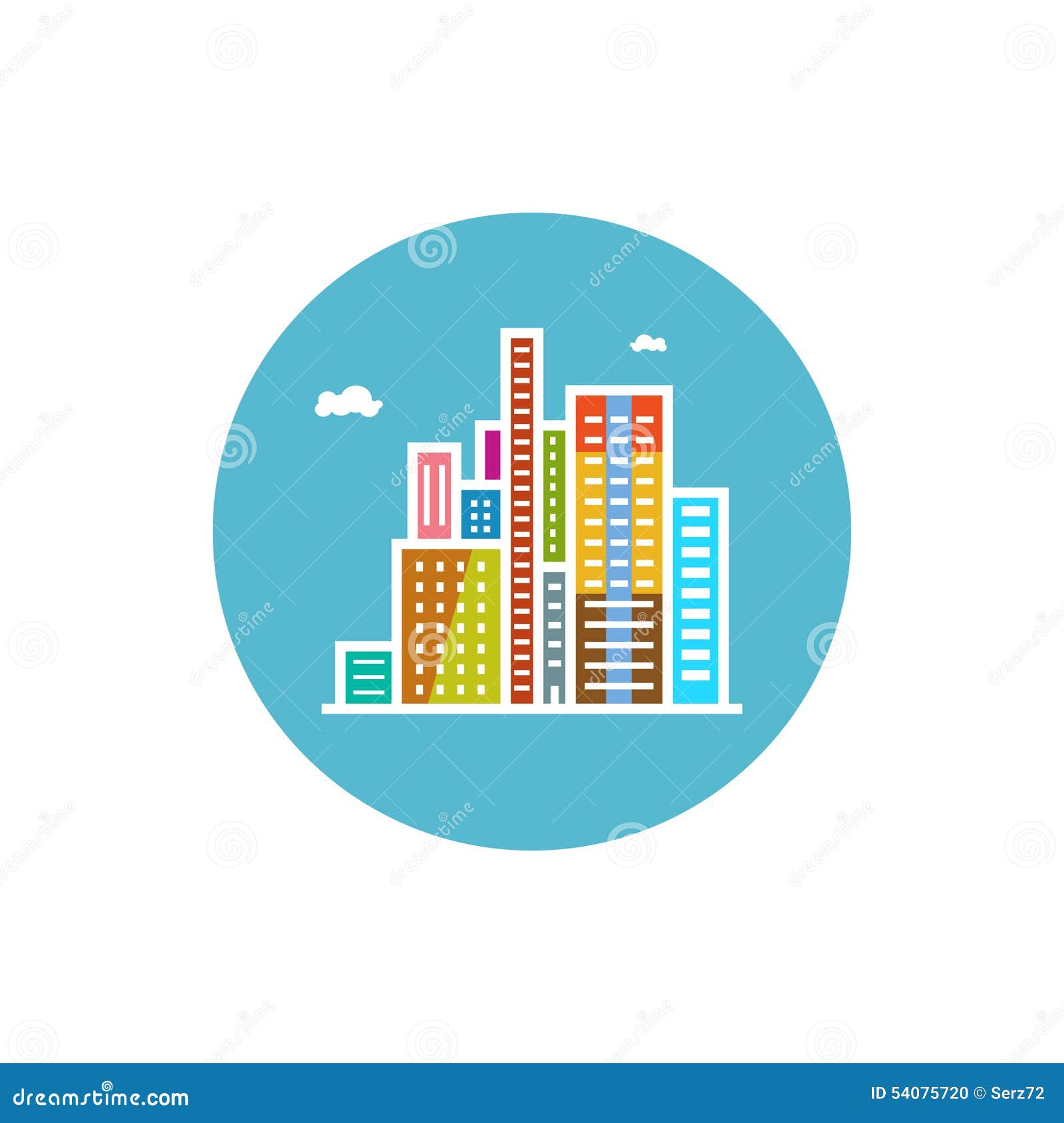 Ícone Moderno Das Construções, ícone Da Cidade Ilustração do Vetor ...