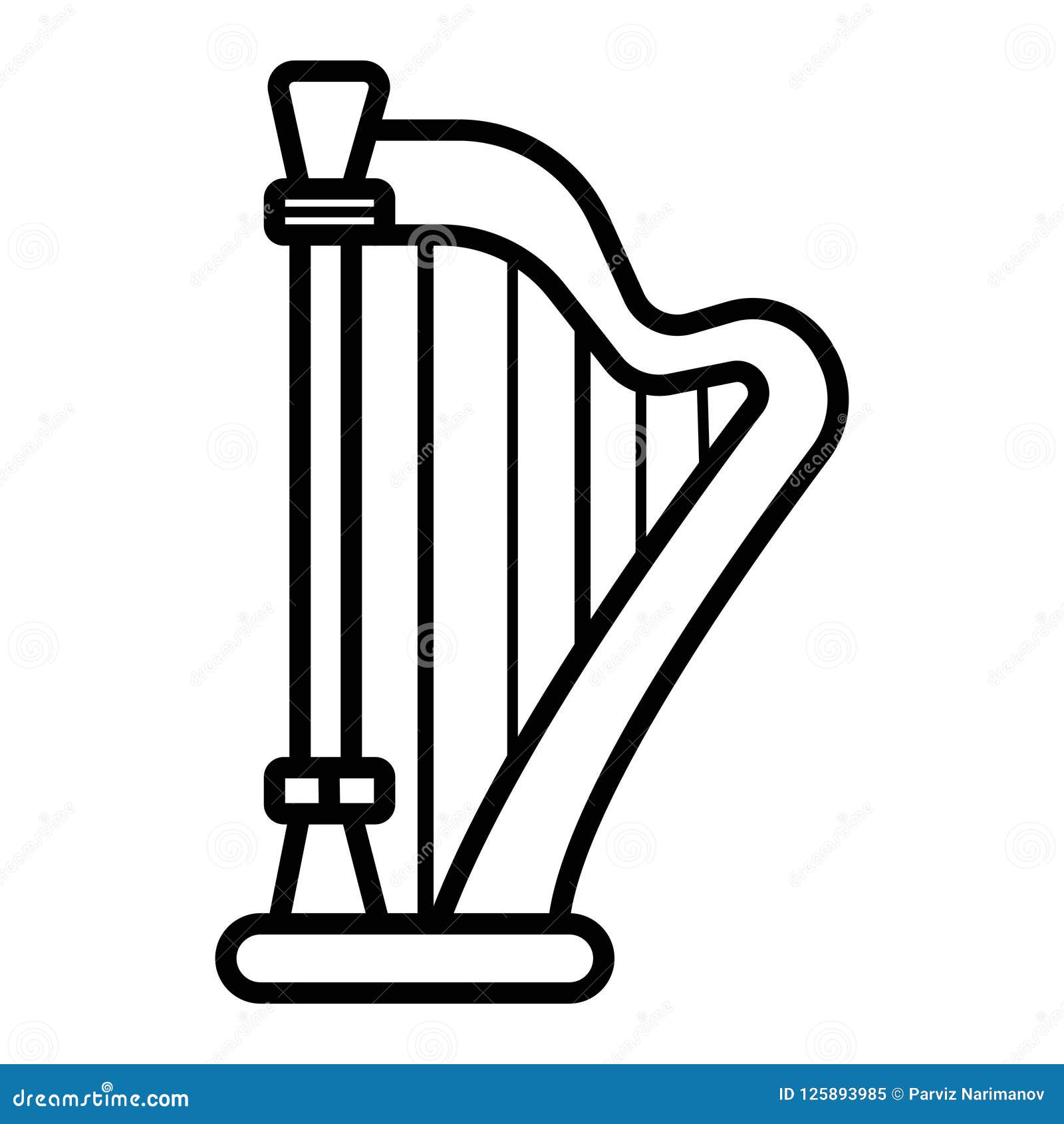 Ícone Musical Da Harpa Ilustração Simples Do Elemento Sym Musical Da ...