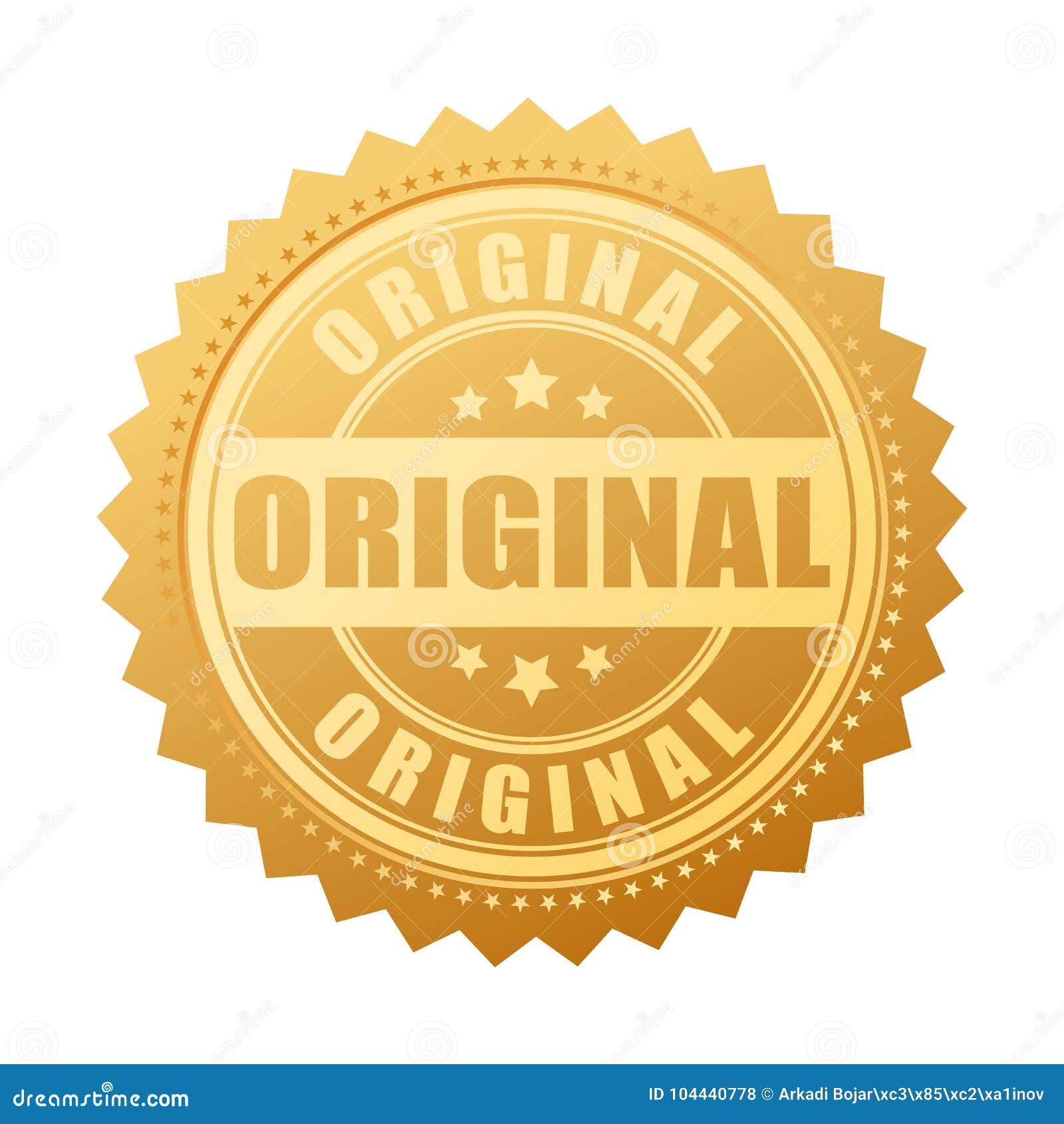 Ícone Original Do Selo Do Ouro Ilustração do Vetor - Ilustração de ouro ...