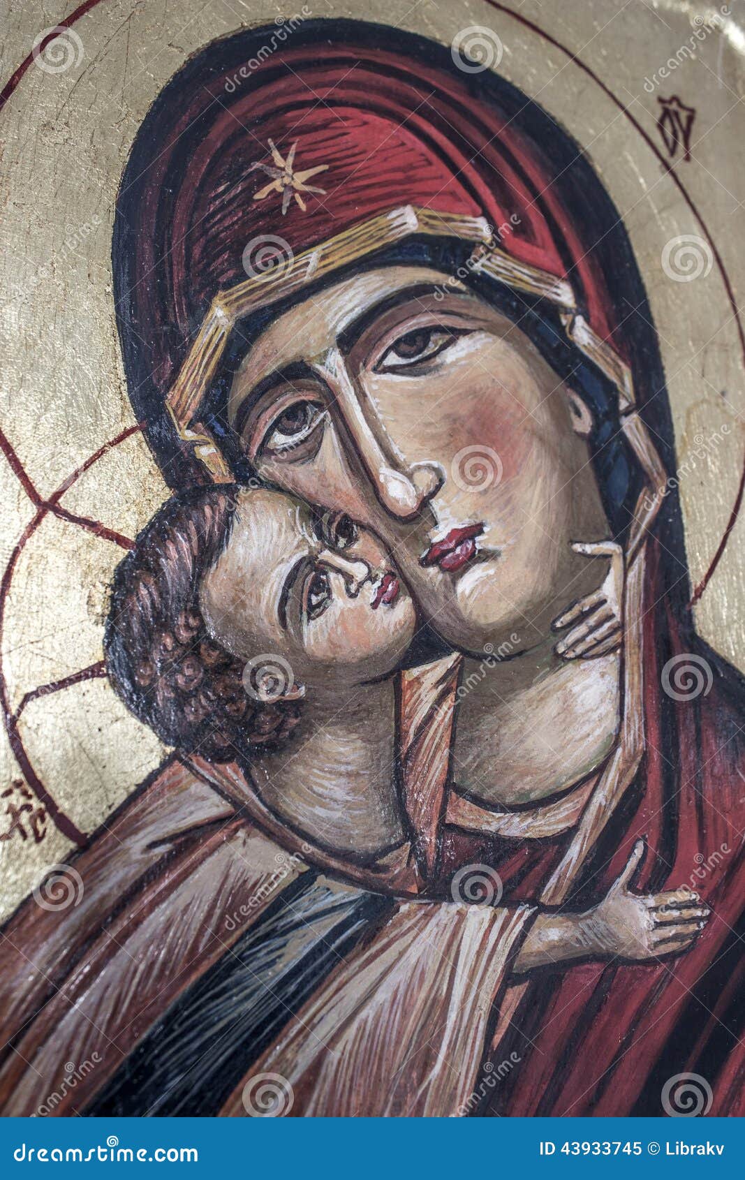 Ícone Ortodoxo Tradicional Da Mãe Mary Imagem de Stock - Imagem de ...