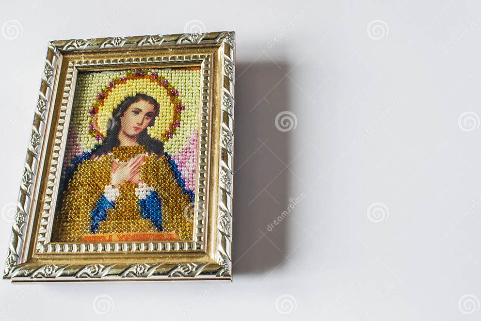 Ícone Ortodoxo Tradicional De Mary Imagem de Stock - Imagem de cara ...