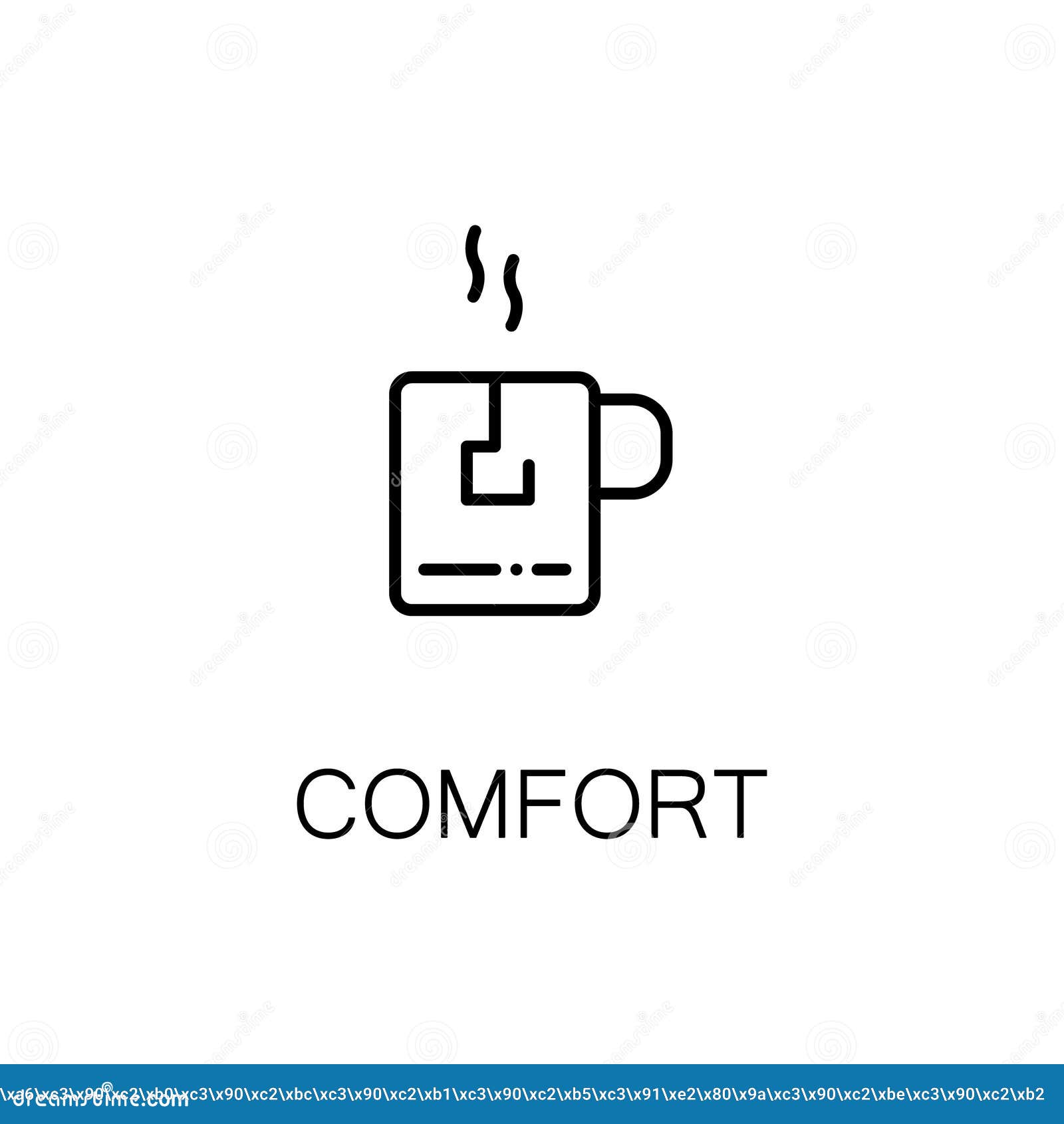 Ícone Ou Logotipo Liso Do Conforto Para O Design Web Ilustração do ...