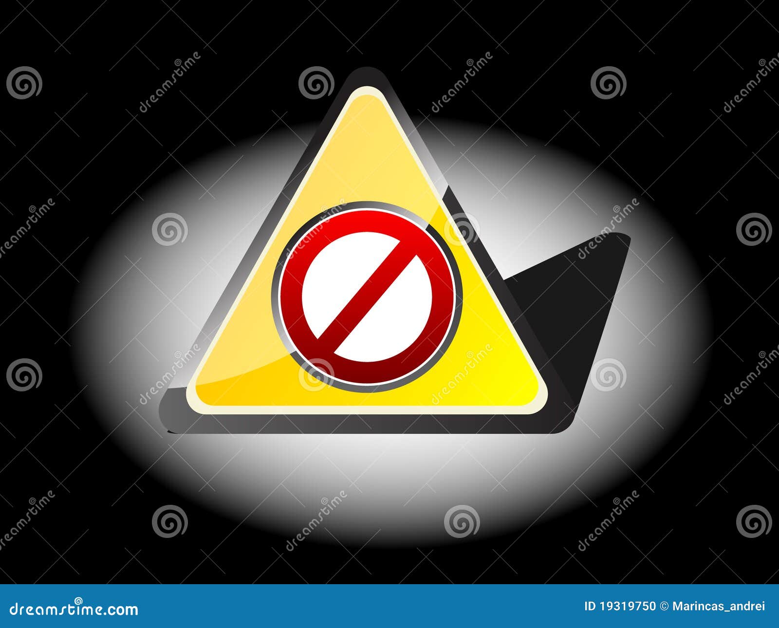 Ícone proibido ilustração do vetor. Ilustração de isolado - 19319750