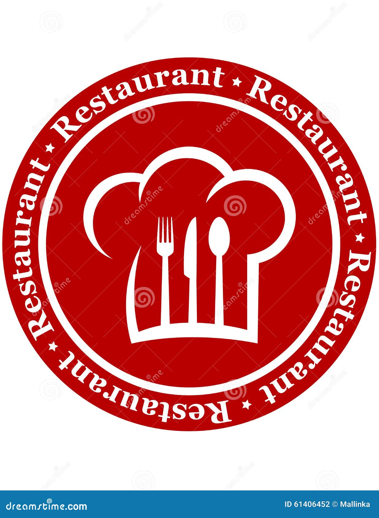 Ícone Redondo Do Restaurante Ilustração do Vetor - Ilustração de talher ...