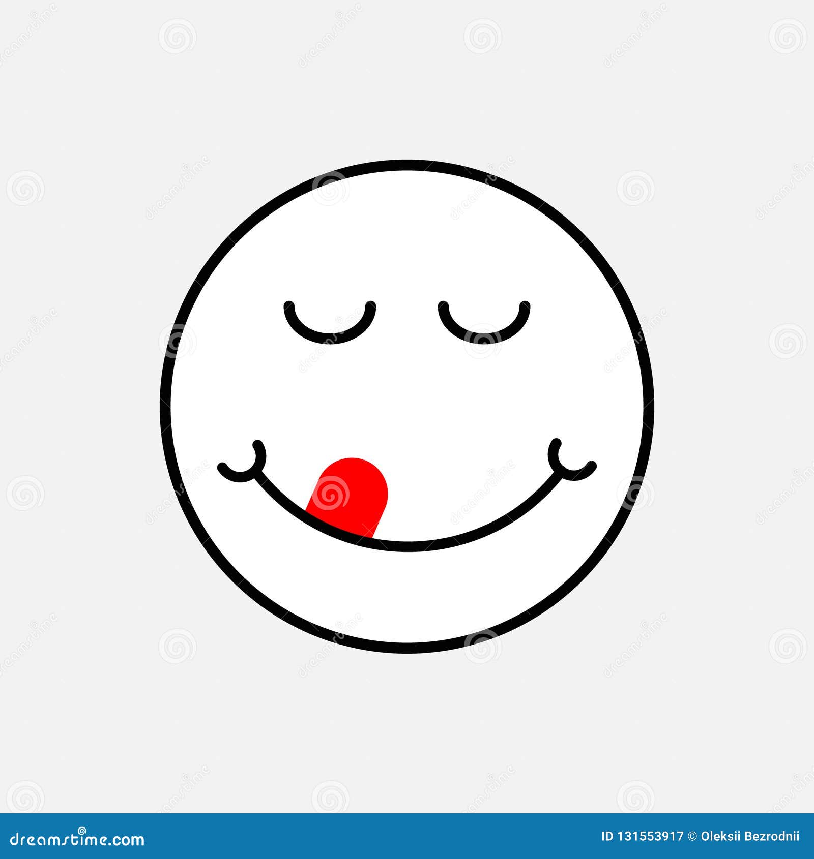 Ícone saboroso da cara ilustração do vetor. Ilustração de cartoon ...