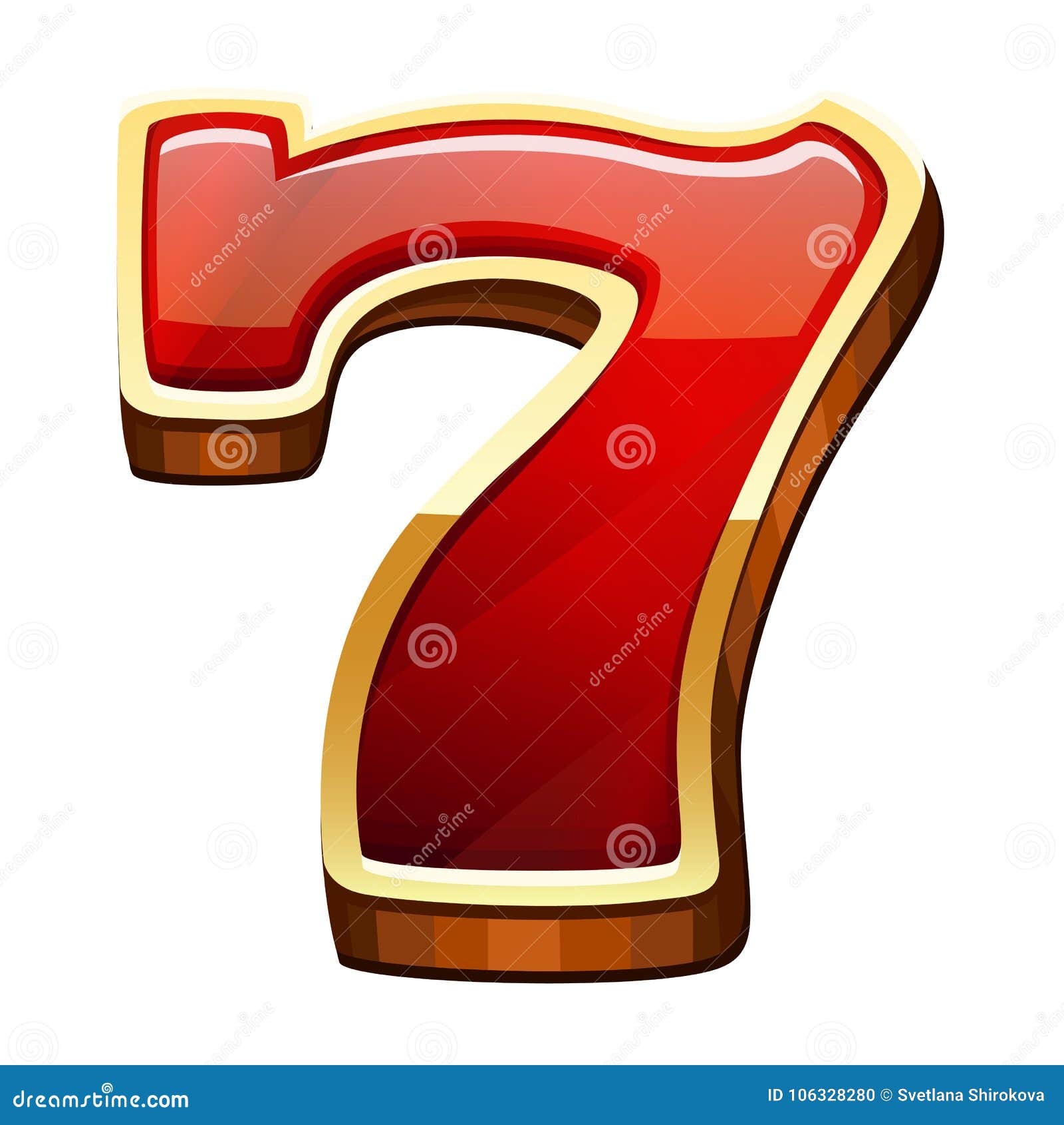 Ícone Sete Isolado No Fundo Branco Ilustração do Vetor - Ilustração de ...