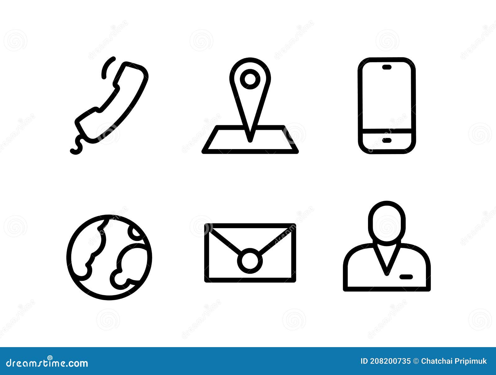 ícone Simples Contato Em Fundo Branco Ilustração do Vetor - Ilustração ...