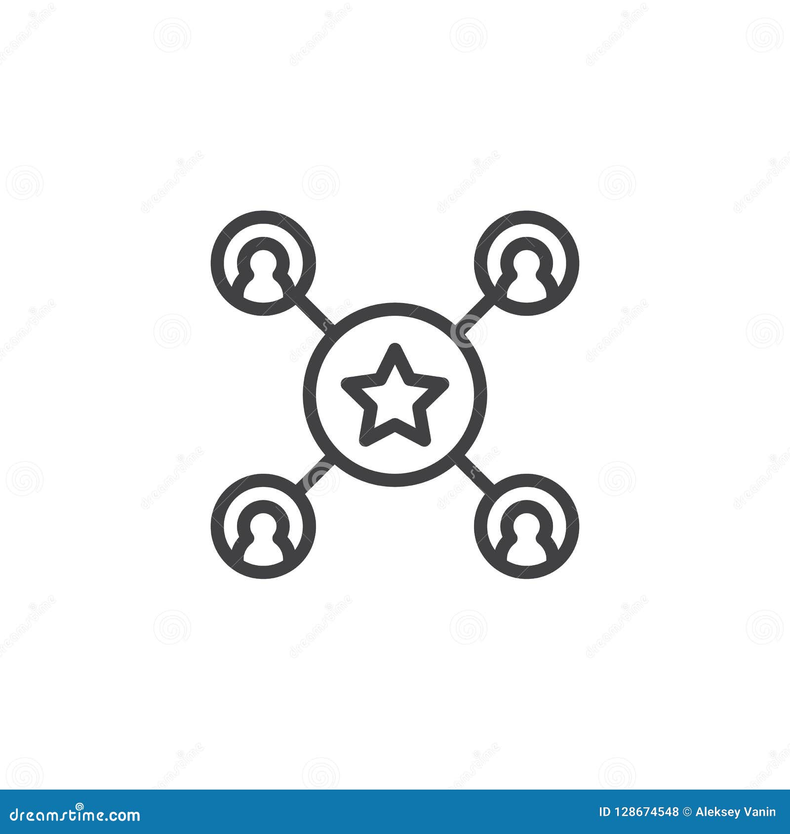 Ícone Social Do Esboço Da Estrela Da Rede Ilustração do Vetor ...