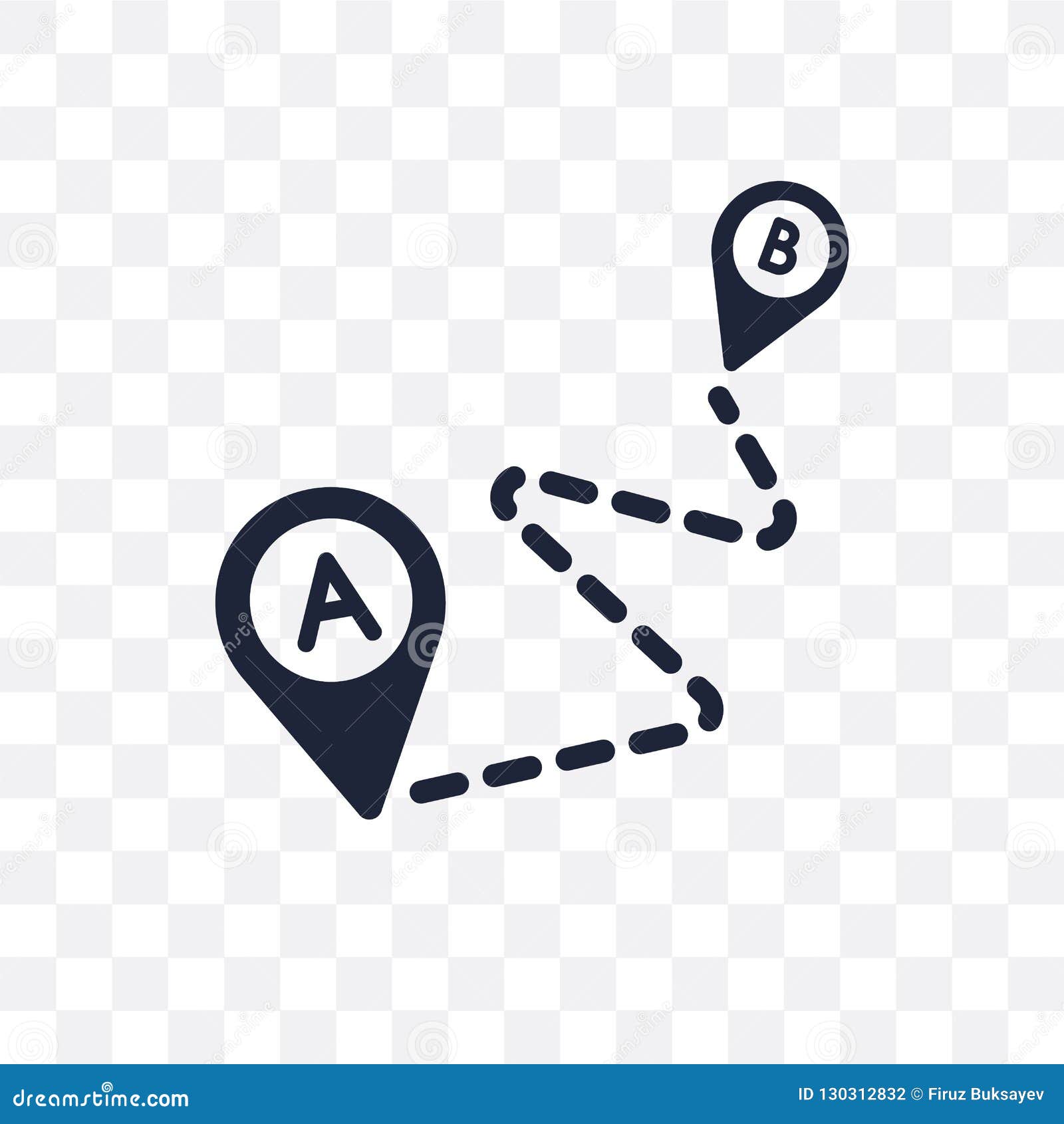 Ícone Transparente Do Trajeto a Ao B Projeto Do Símbolo Do Trajeto a Ao ...