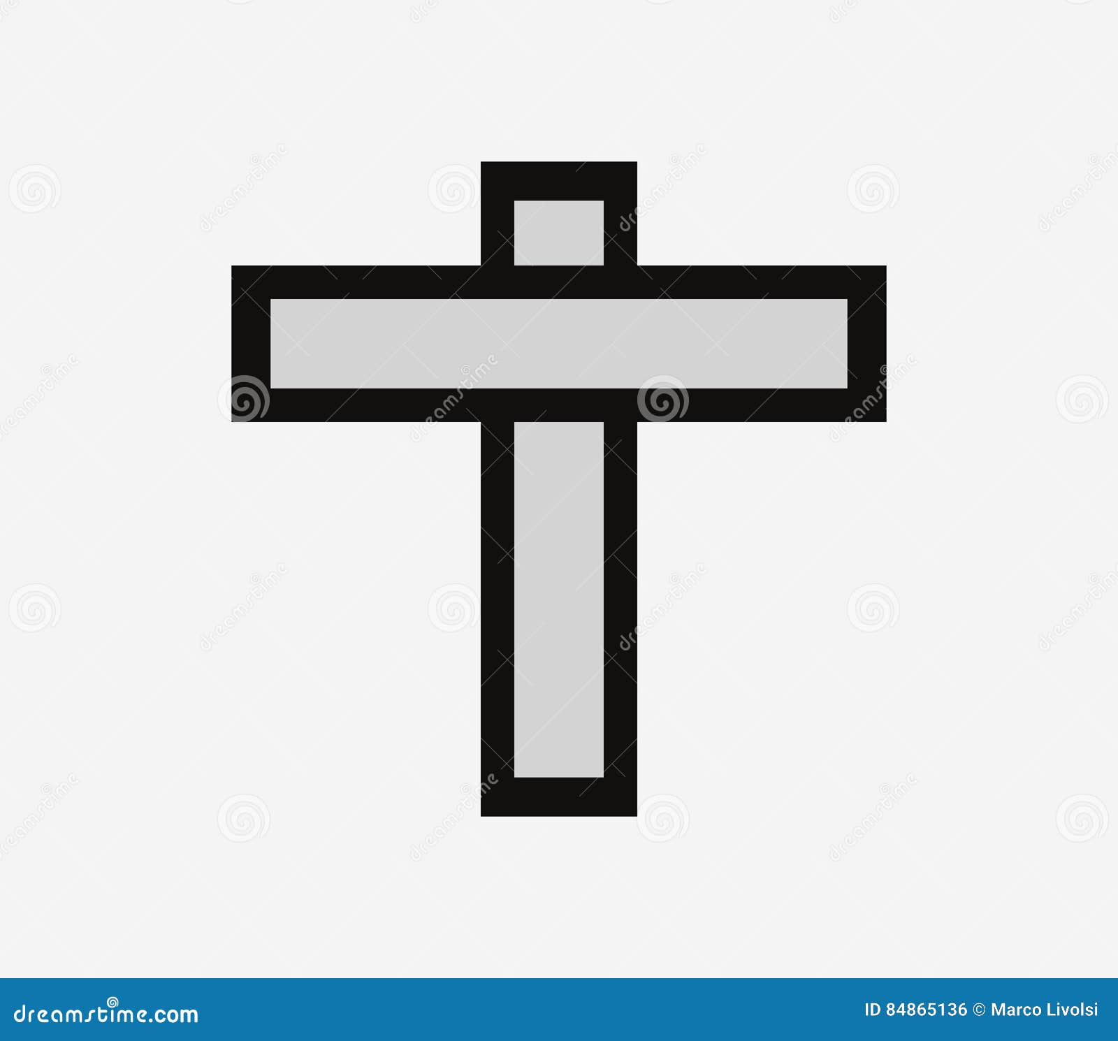 Ícone Transversal Religioso Ilustrado Ilustração Stock - Ilustração de ...