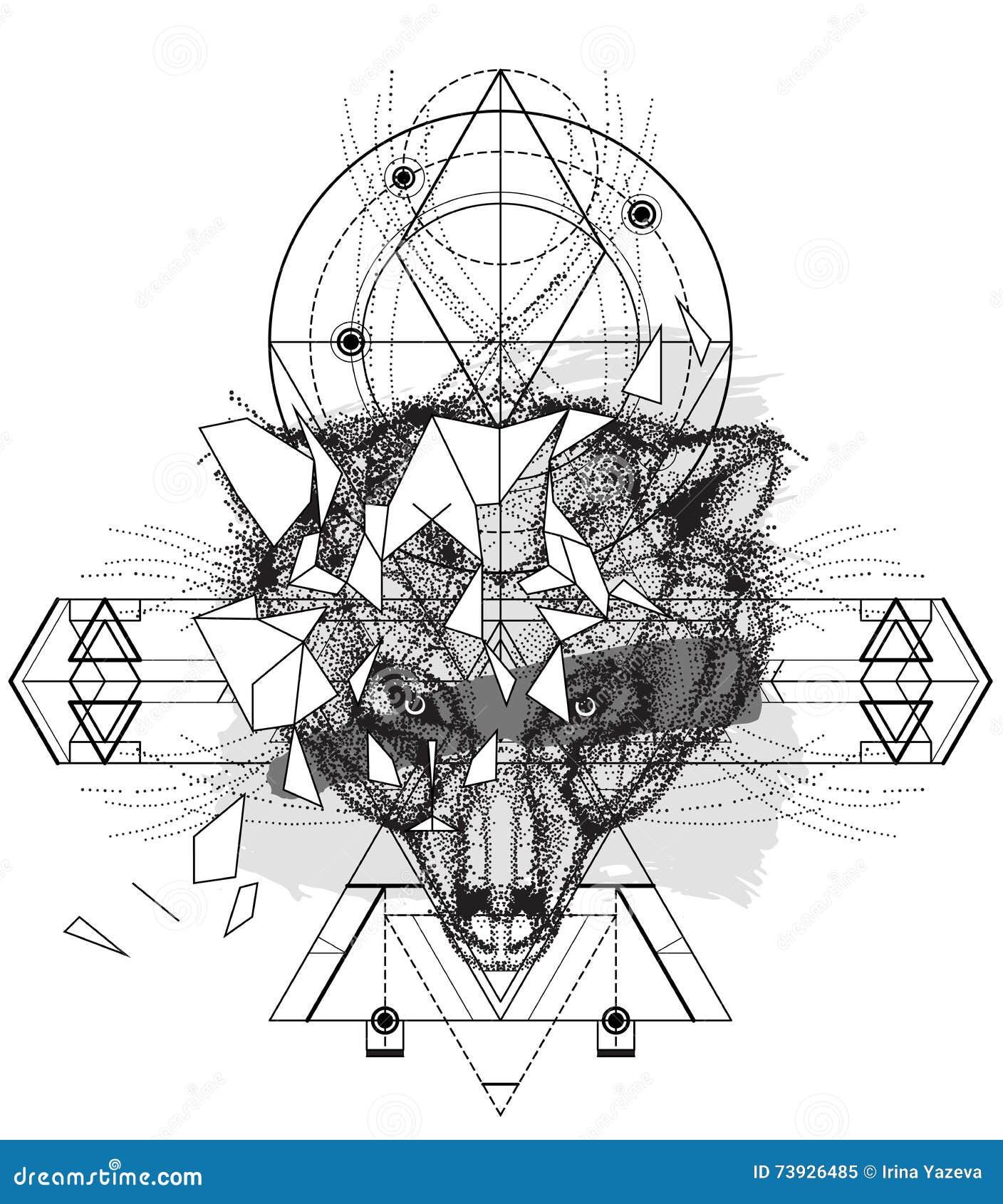 Ícone Triangular Da Cabeça Animal Do Urso Ilustração do Vetor ...