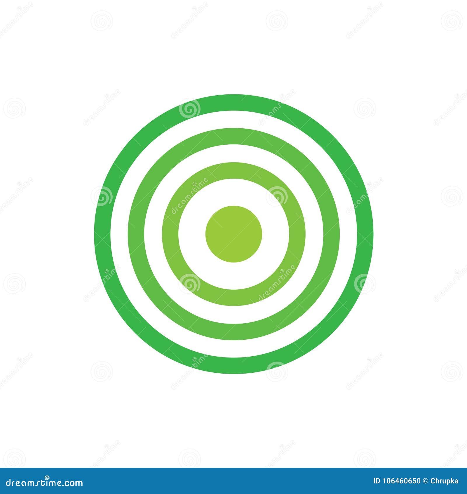 Ícone verde do alvo ilustração do vetor. Ilustração de simples - 106460650