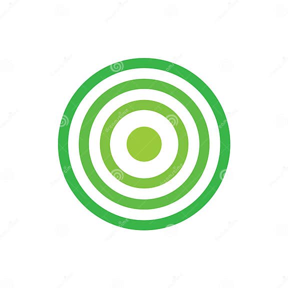 Ícone verde do alvo ilustração do vetor. Ilustração de simples - 106460650