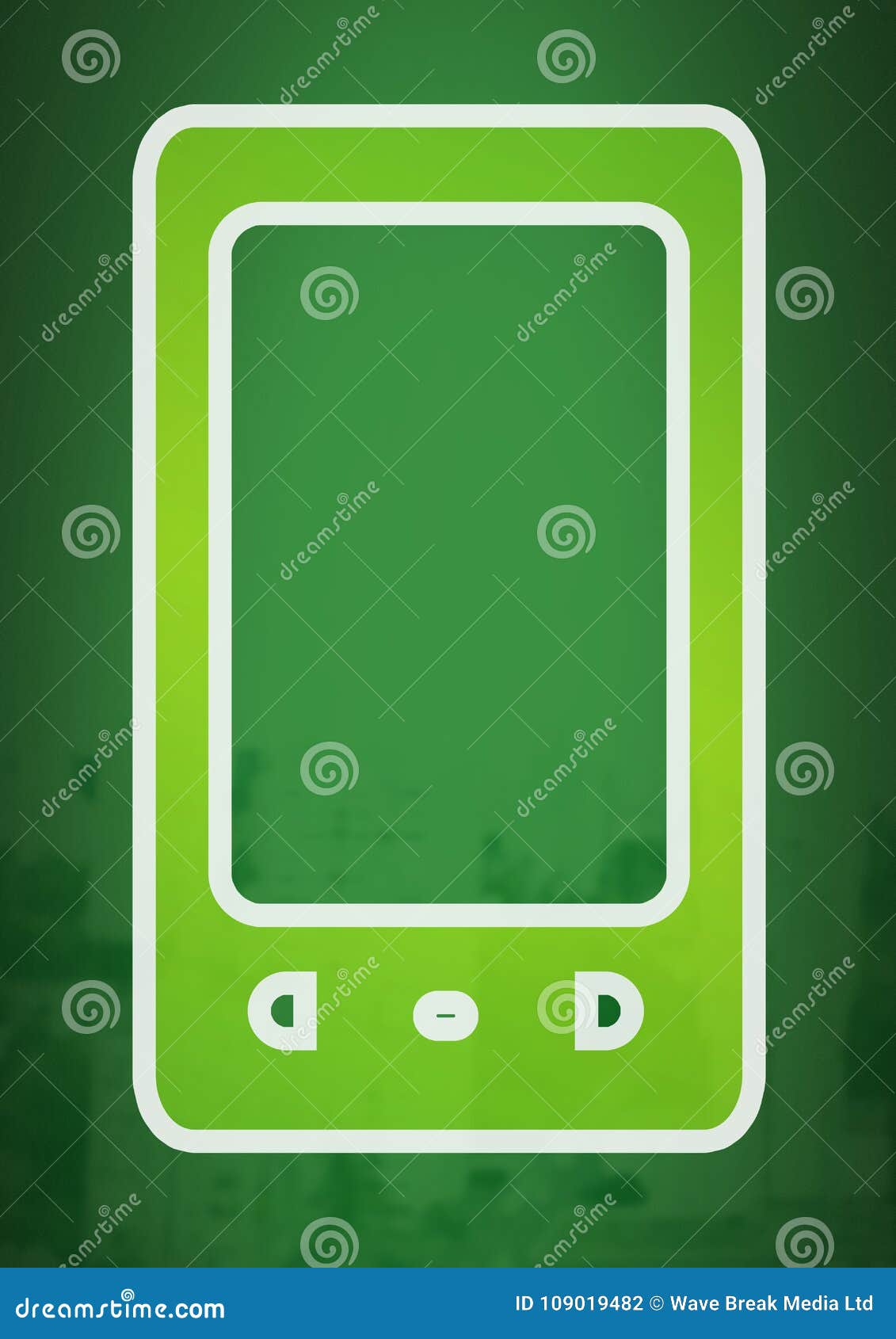 Ícone verde do telefone ilustração stock. Ilustração de cidade - 109019482