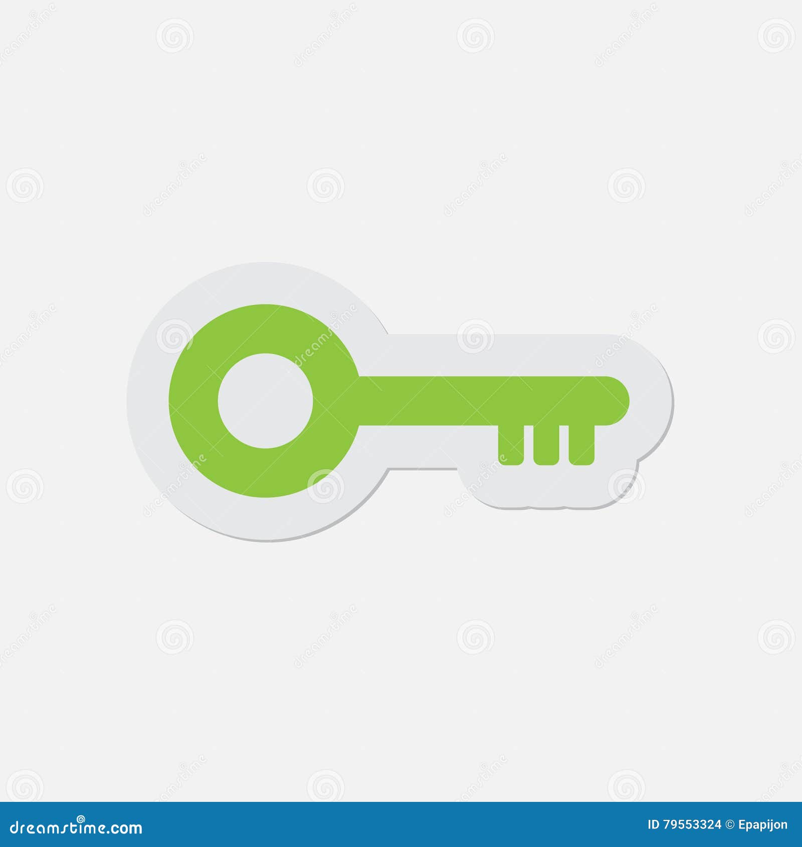 Ícone Verde Simples - Chave Ilustração do Vetor - Ilustração de ...