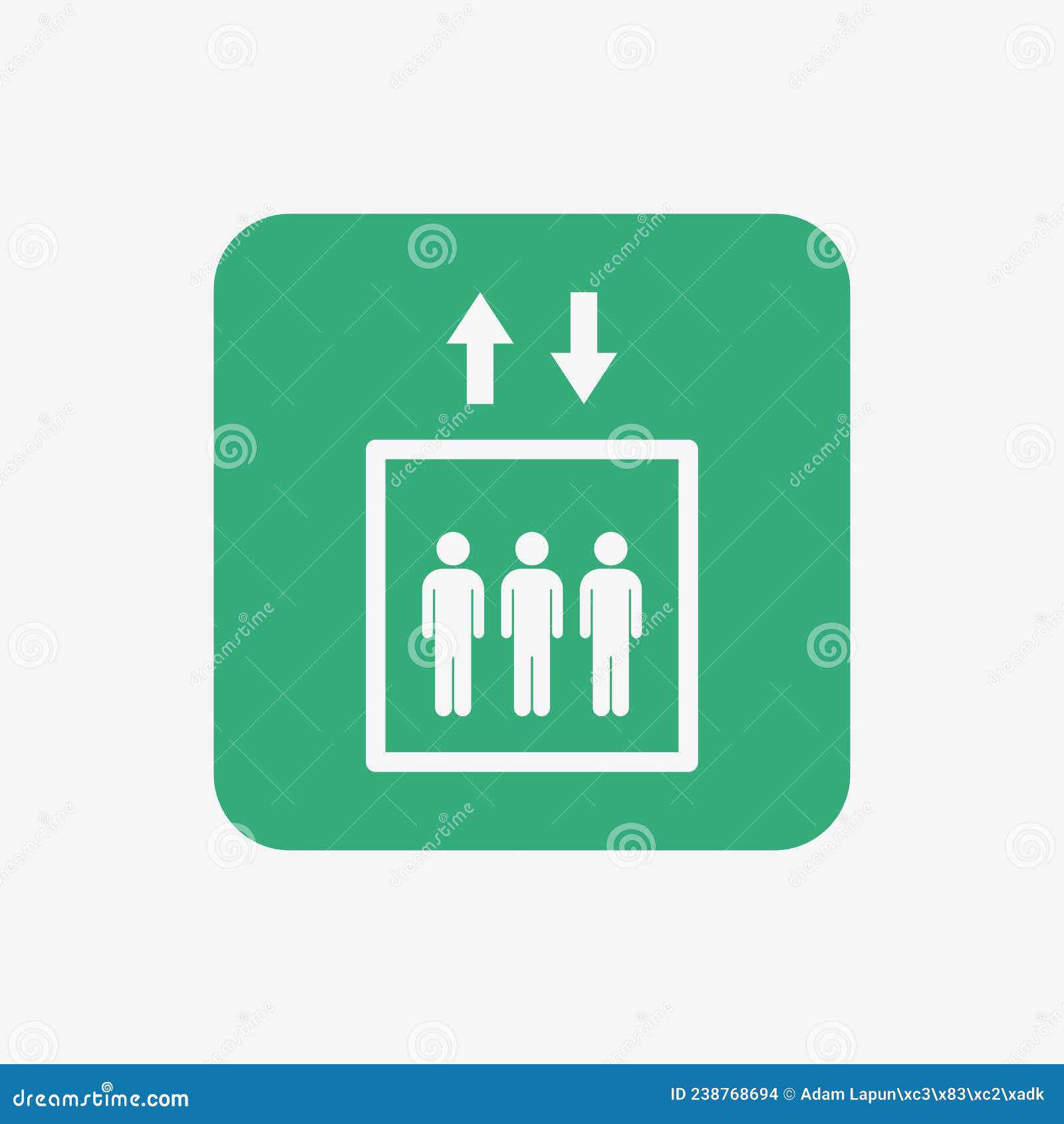 ícone Vetor Do Elevador. Símbolo Verde De Elevador Ilustração do Vetor ...