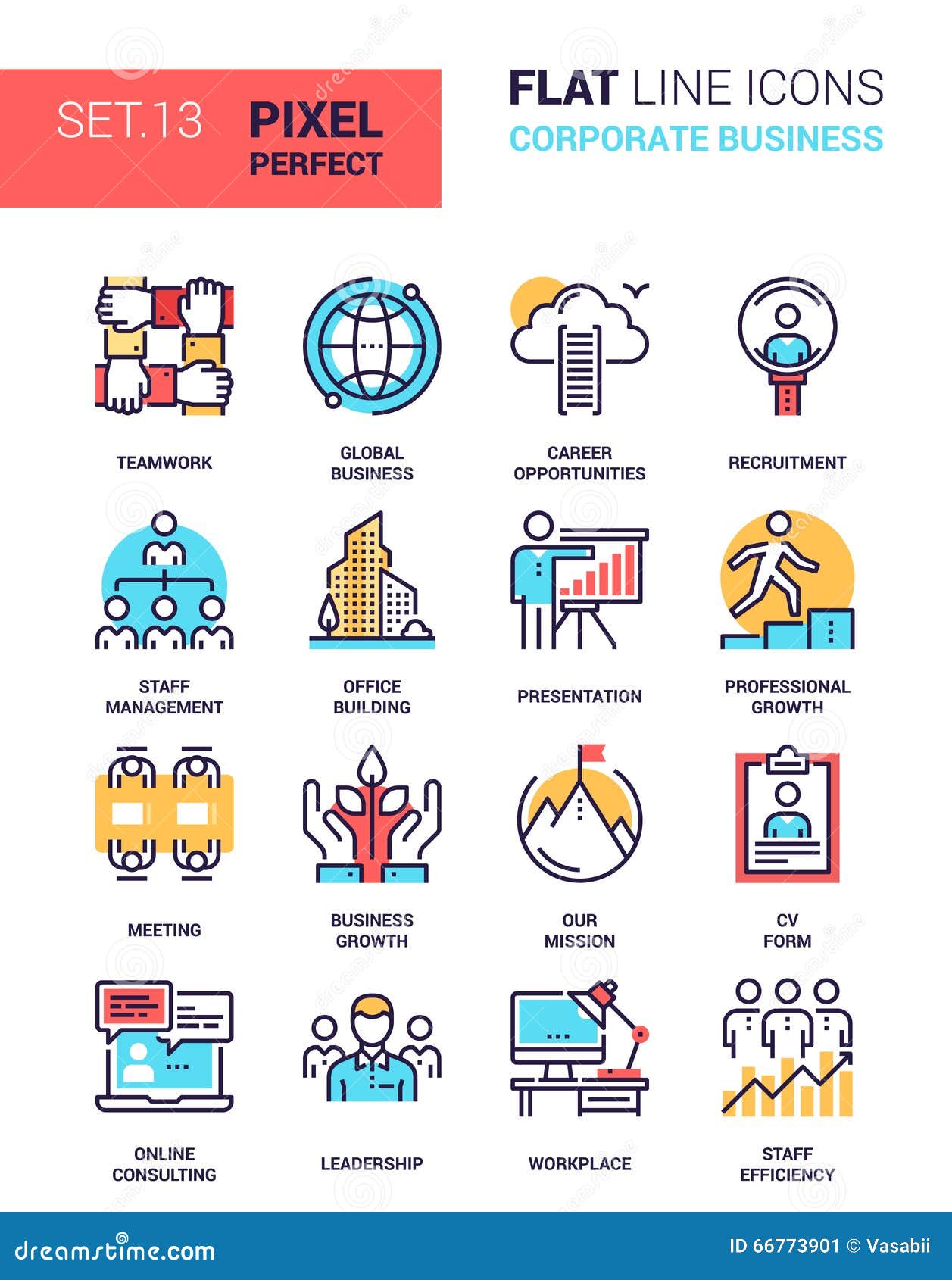 Ícones da empresa ilustração do vetor. Ilustração de recursos - 66773901