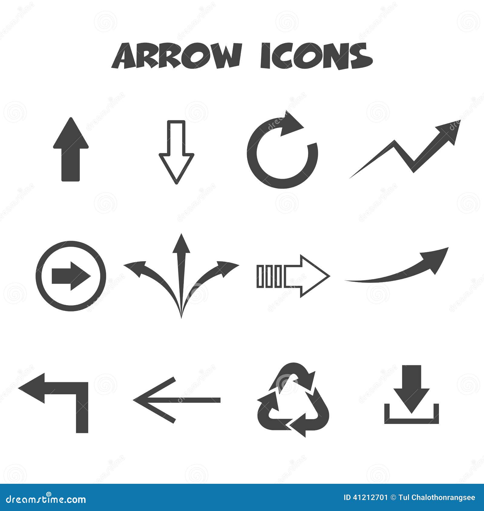 Ícones da seta ilustração do vetor. Ilustração de forma - 41212701