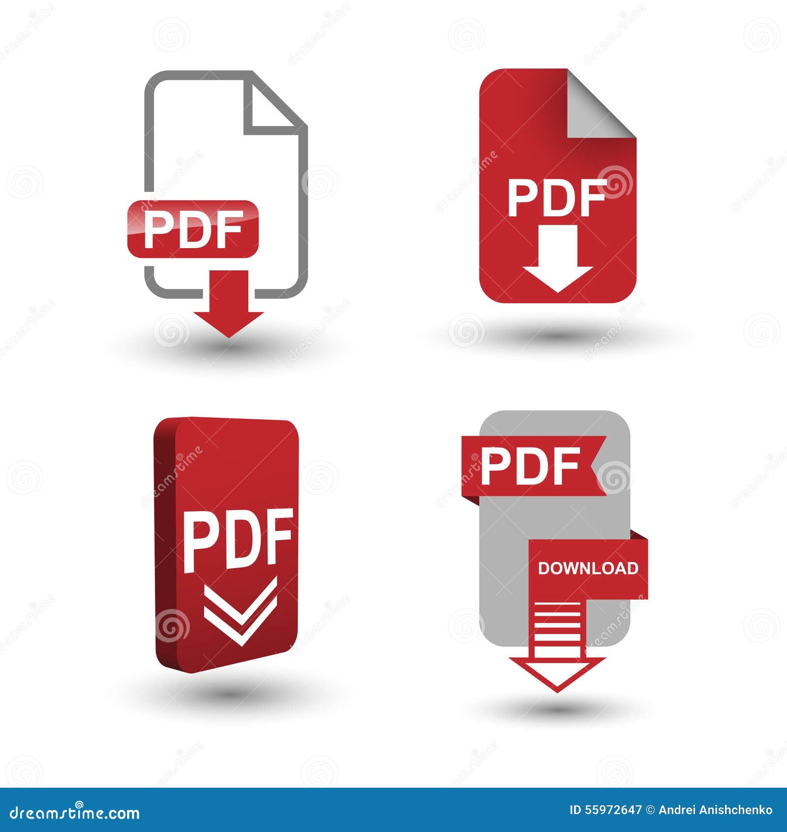Ícones Da Transferência Do Pdf Ilustração do Vetor - Ilustração de ...