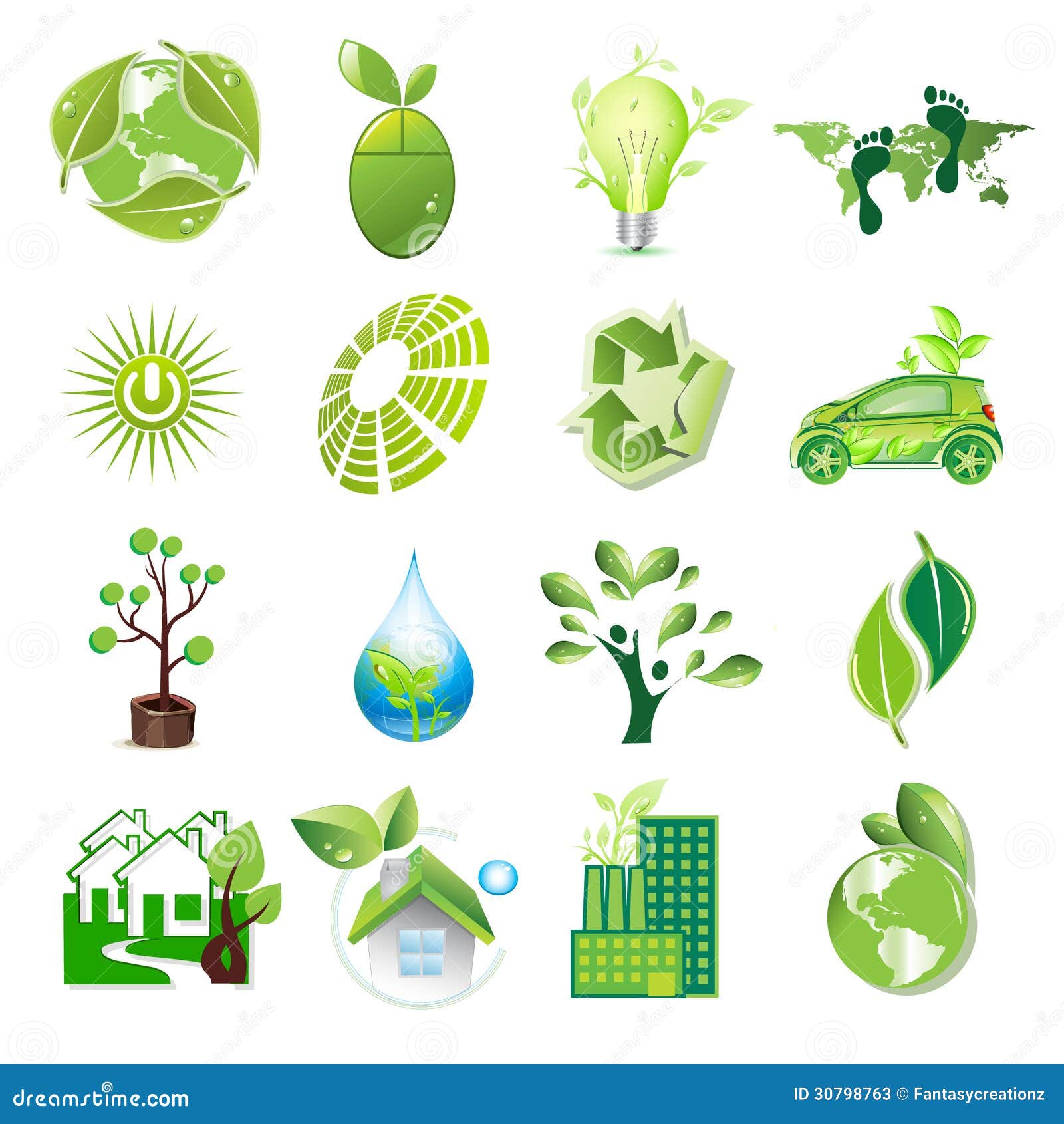 Ícones de Eco ilustração do vetor. Ilustração de floral - 30798763
