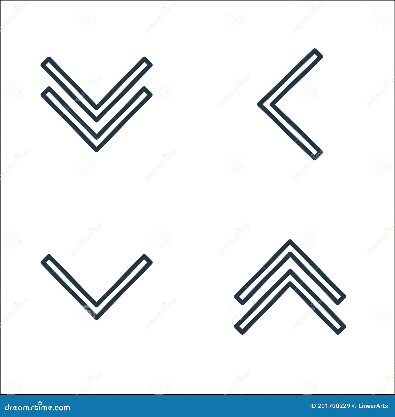 ícones De Linha De Seta. Conjunto Linear. Conjunto De Linhas De Vetor ...