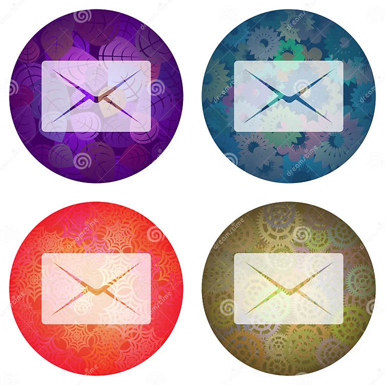 Ícones do email ilustração do vetor. Ilustração de receba - 72238107