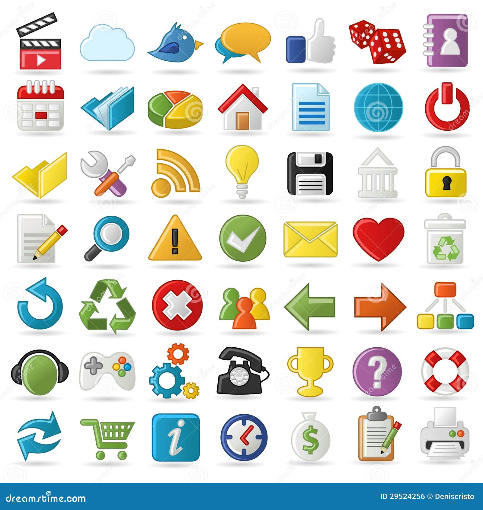 Ícones Do Internet E Do Web Site Ilustração do Vetor - Ilustração de ...