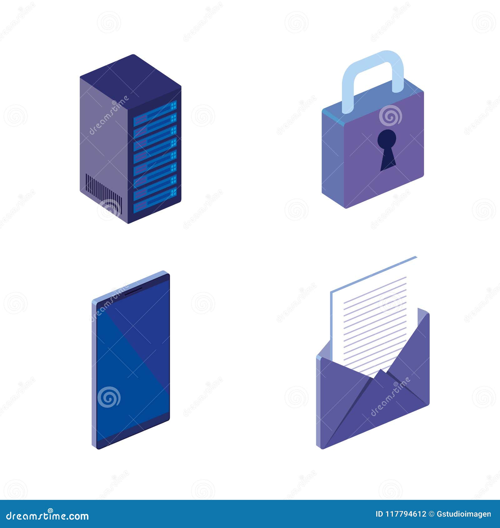 Ícones Do Isometrics Da Tecnologia De Digitas Ilustração do Vetor ...