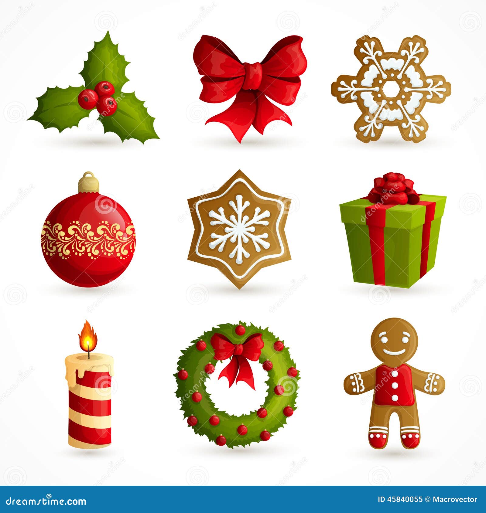 Ícones do Natal ajustados ilustração do vetor. Ilustração de neve ...