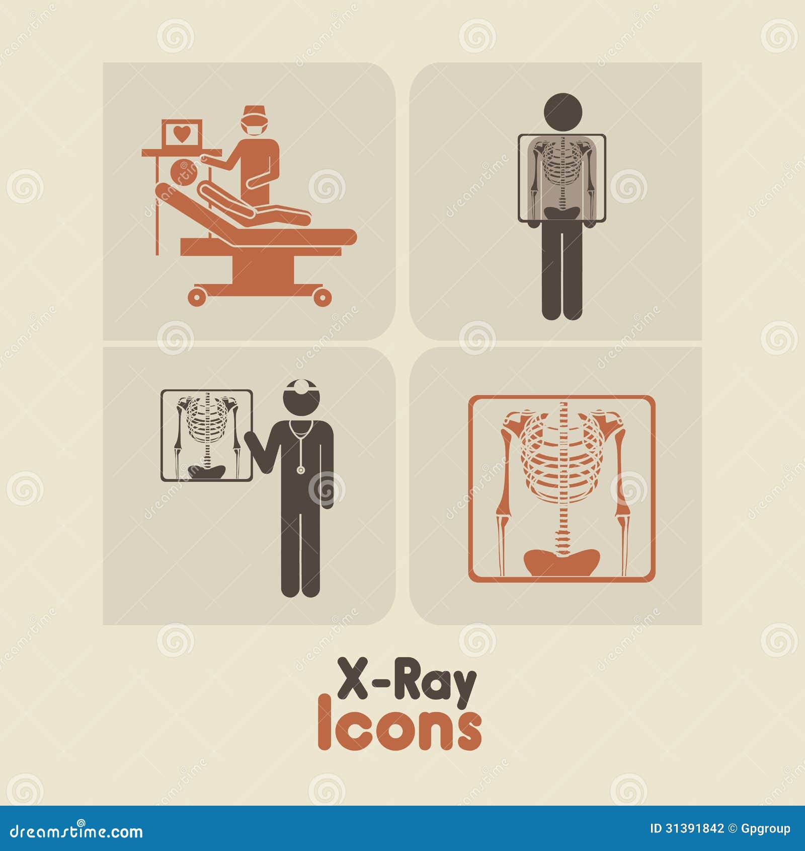 Ícones do raio X ilustração do vetor. Ilustração de radiologia - 31391842